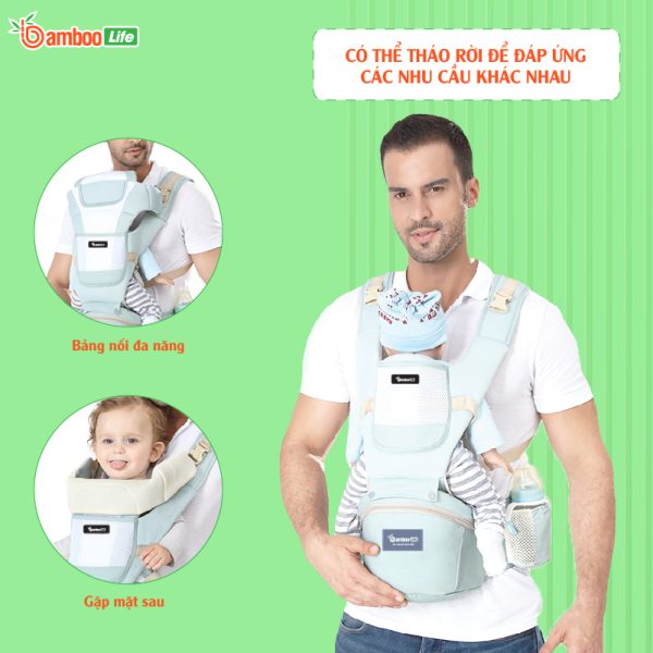 Hướng dẫn sử dụng địu em bé Bamboo Life đúng cách