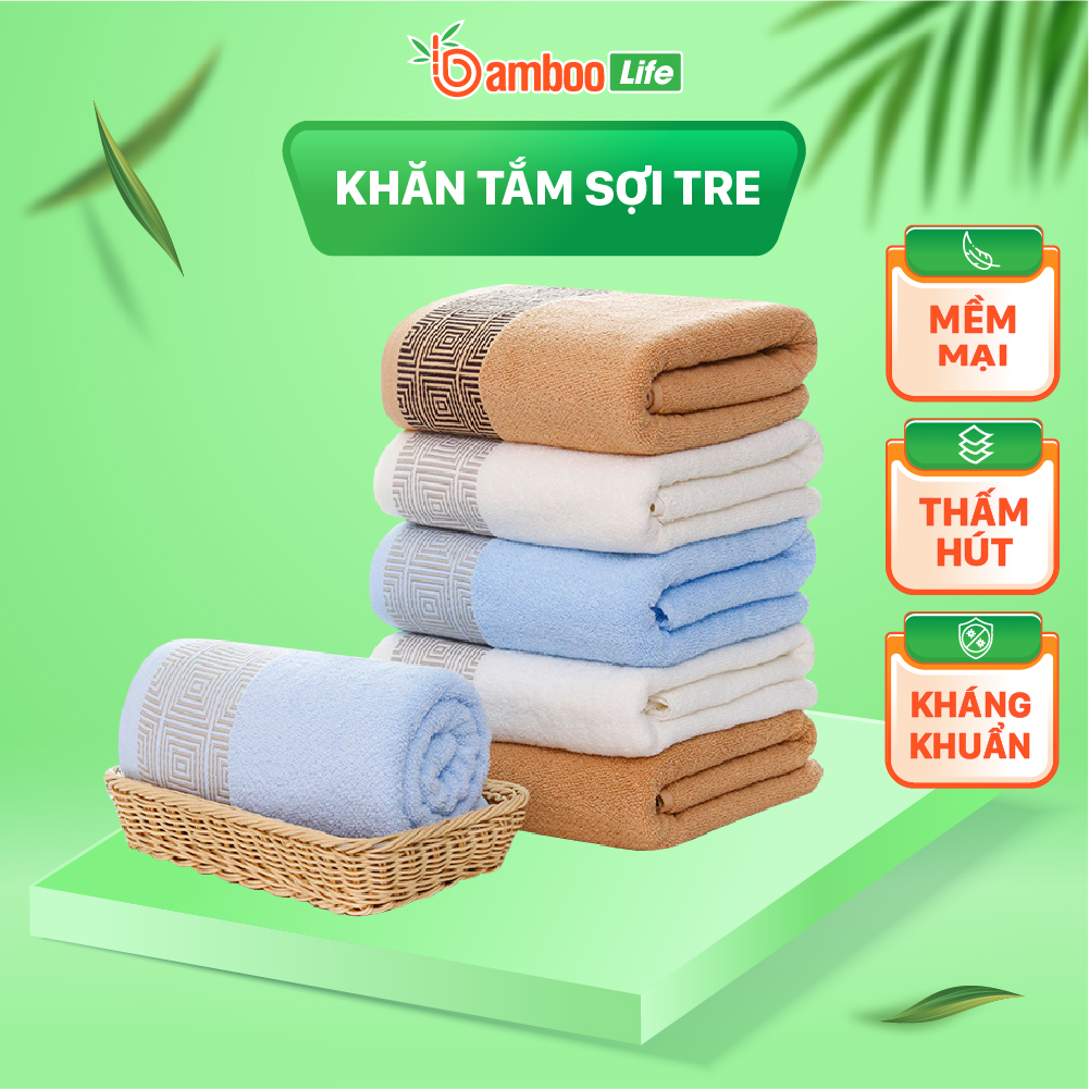 Review khăn tắm sợi tre cho bé thương hiệu Bamboo Life