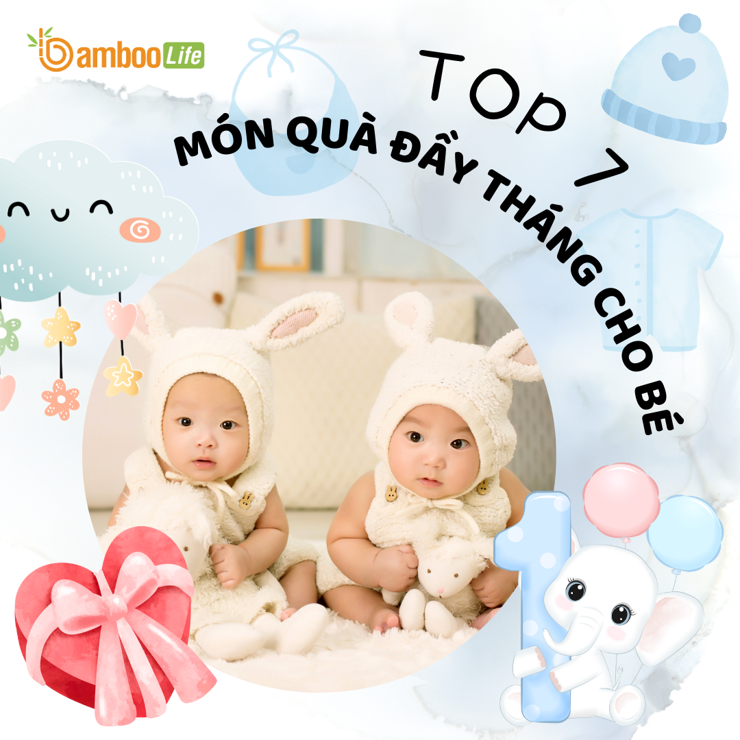 Top 7 món quà đầy tháng cho bé ý nghĩa và thiết thực nhất - Bamboo Life